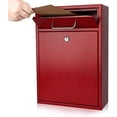 Steel Key Lock Mail Boxes Outdoor, Locking Wall Mount Mailbox, Security ...