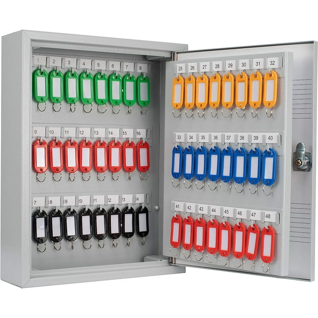 Steel Key Safe Wall Mount Cabinet Storage Key Lock Safe Box (75 Key ...
