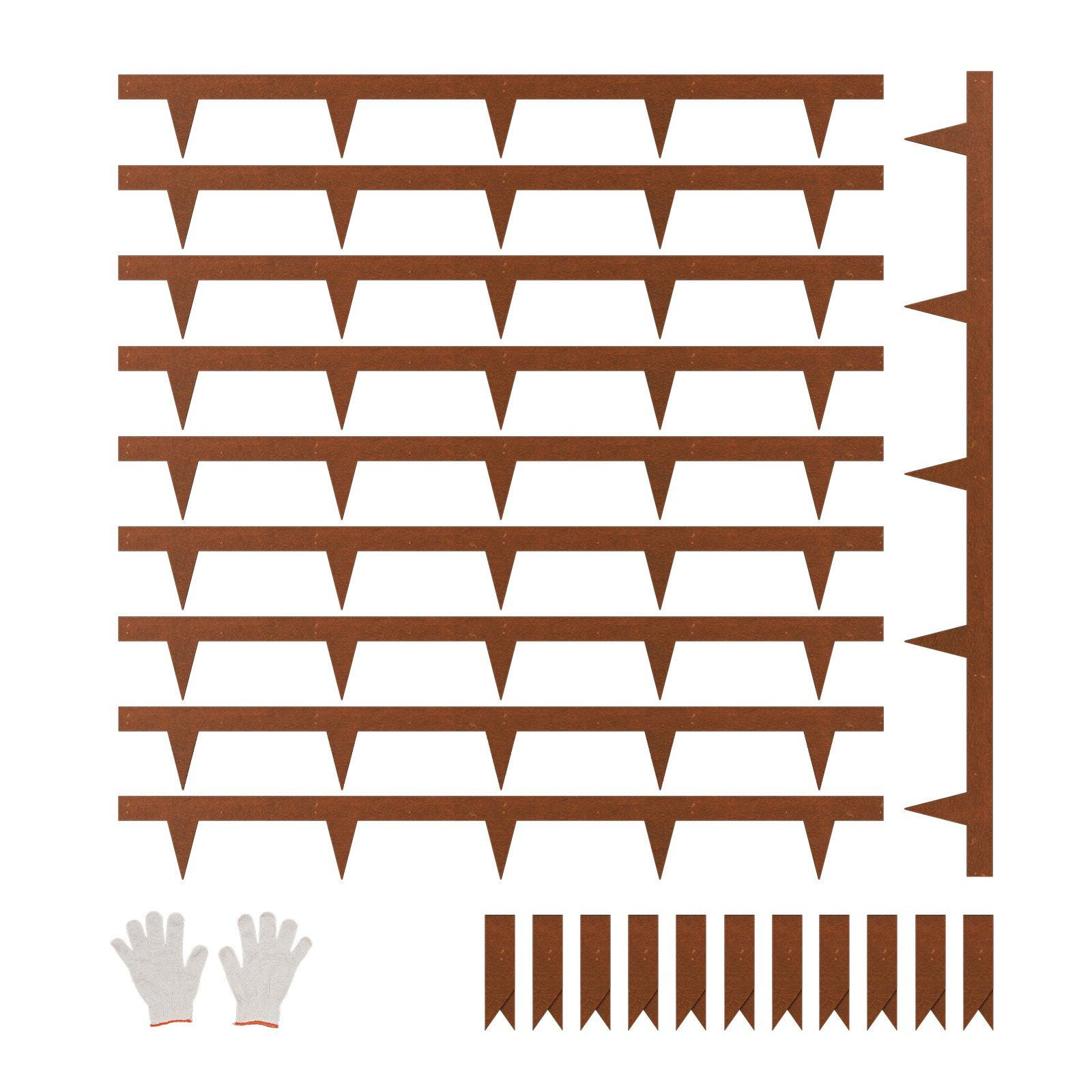 Steel Landscape Edging 10 Packs 40 x 4.5 Inch Weather Resistant Pre ...