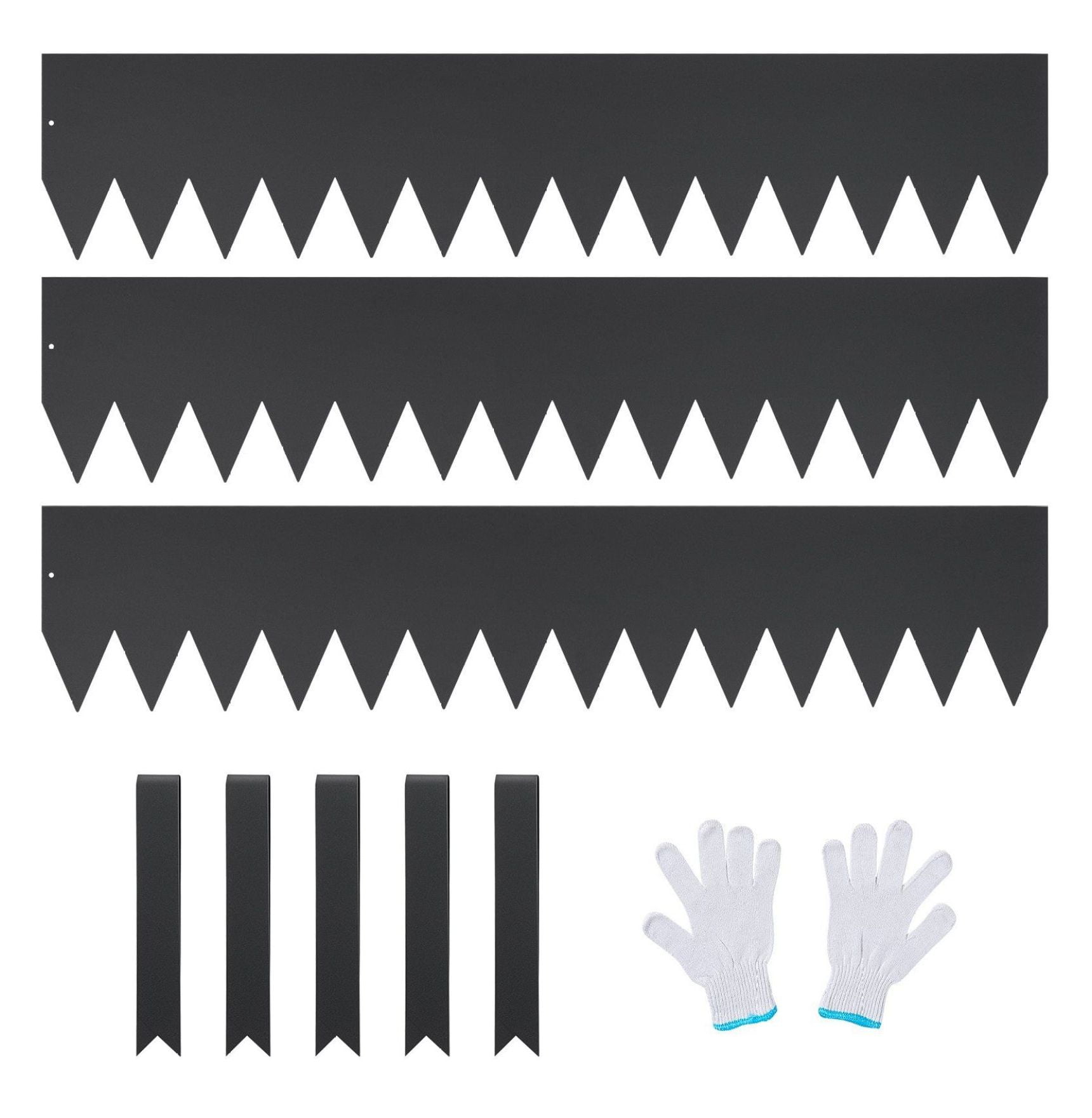 Steel Landscape Edging, 3-pack Steel Garden Edging Borders, 40" L x 8 ...