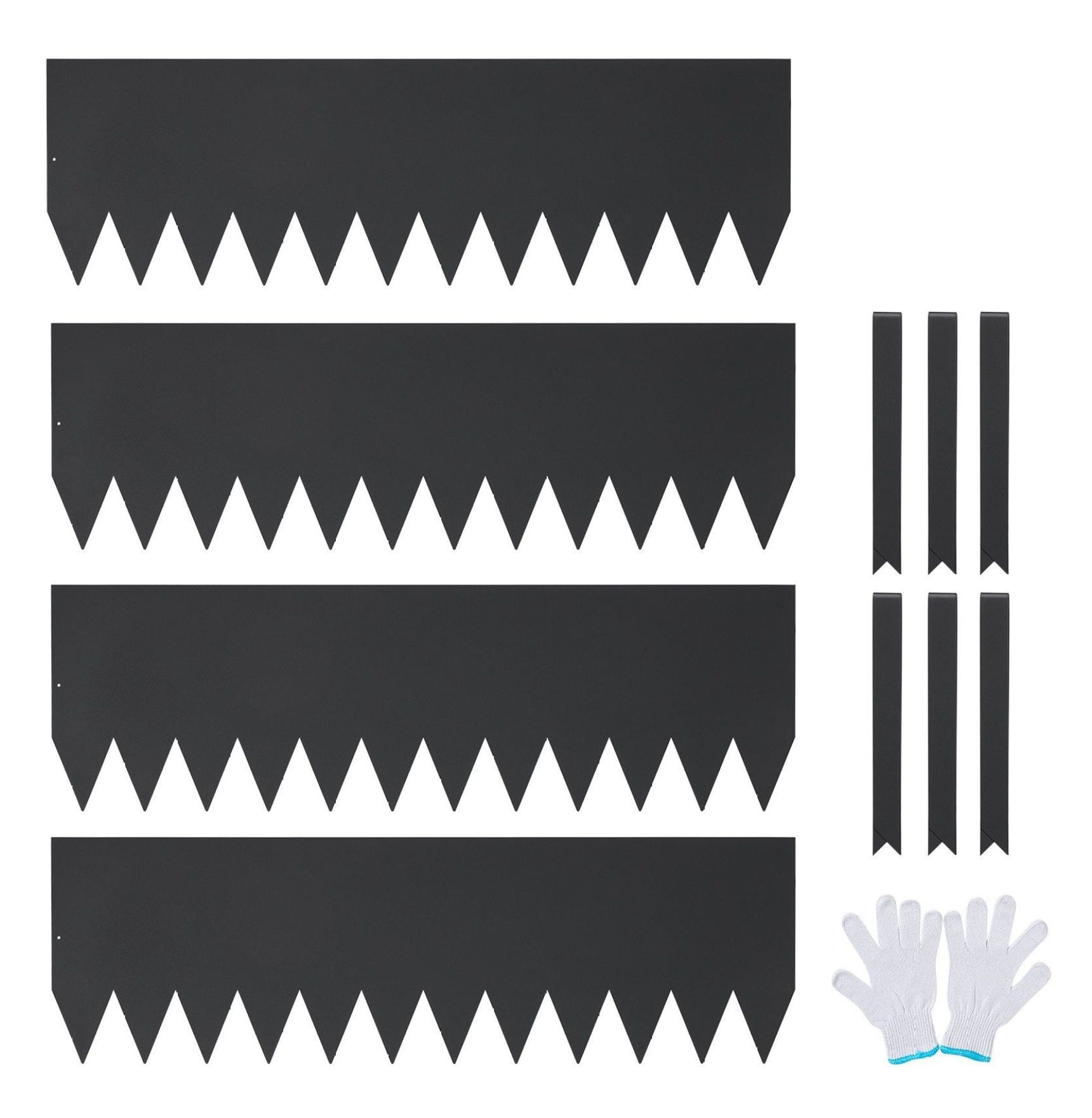 Steel Landscape Edging, 4-pack Steel Garden Edging Borders, 40" L x 12 ...