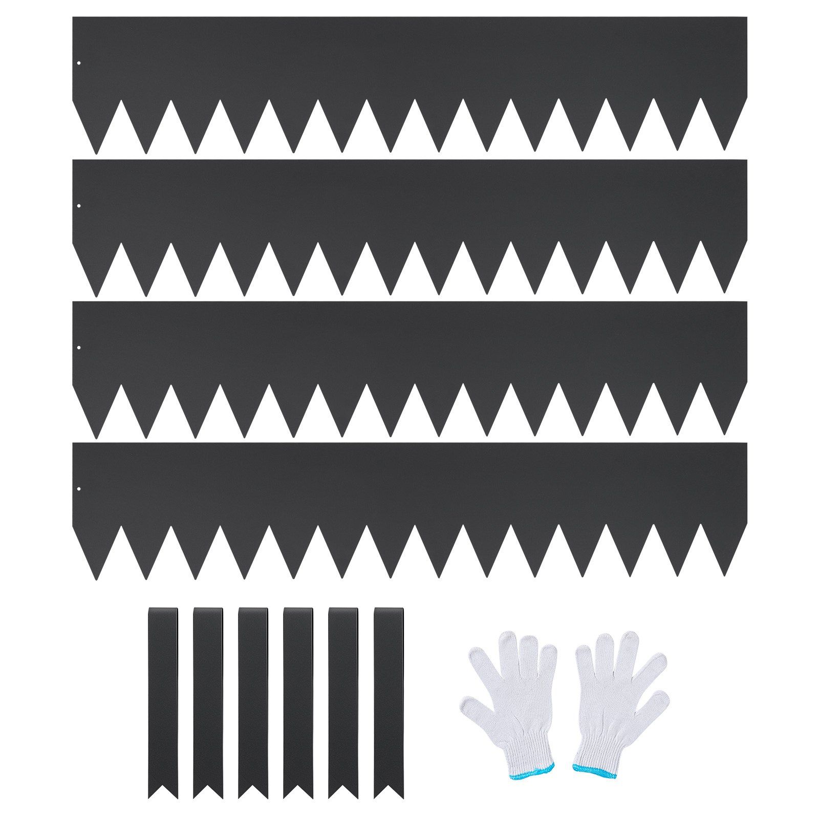 Steel Landscape Edging, 4-pack Steel Garden Edging Borders, 40" L x 8 ...