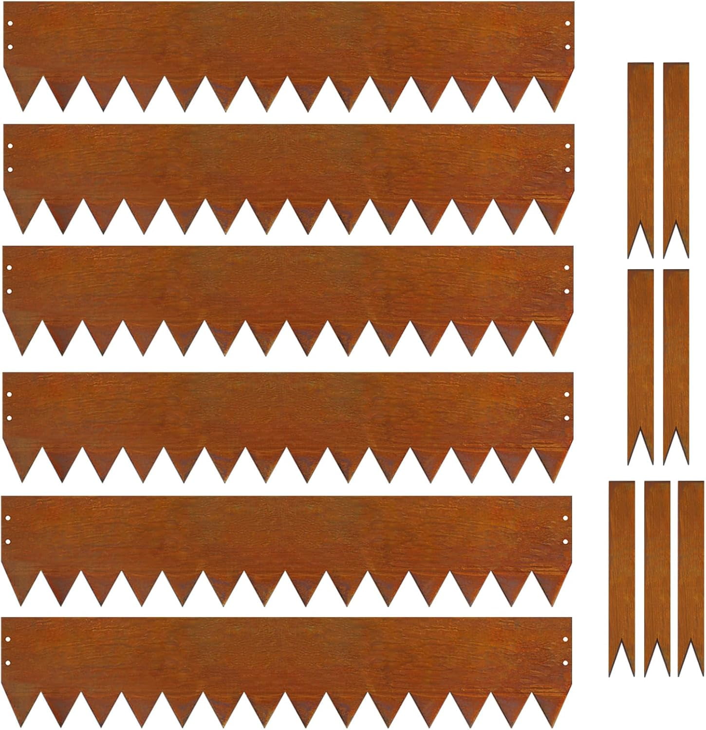 Steel Landscape Edging 40 Inch Strips, 8-Inch Depth Metal Landscape ...