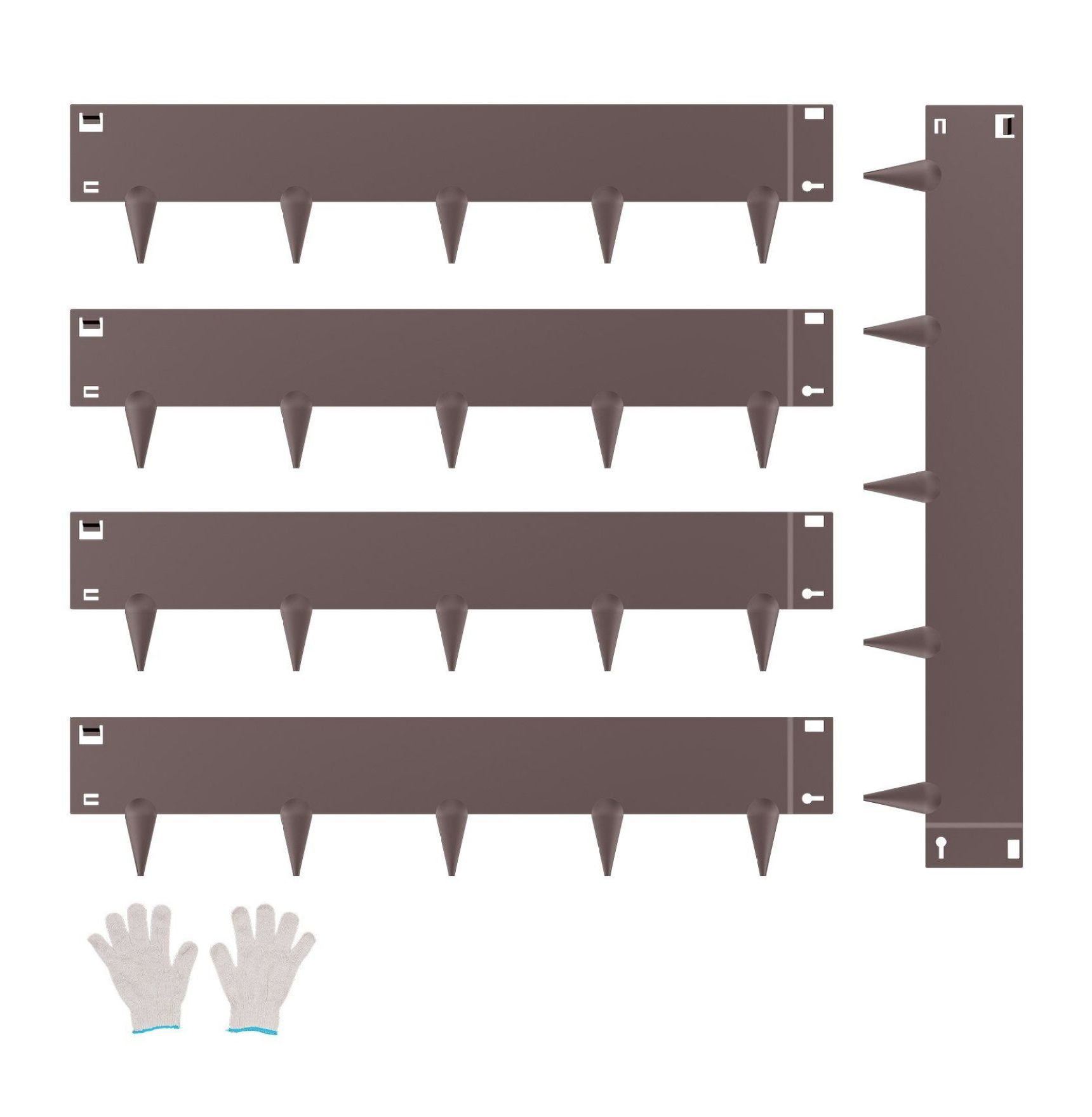 Steel Landscape Edging 5 Pack - 39 x 5in Rustproof Garden Border, Brown ...