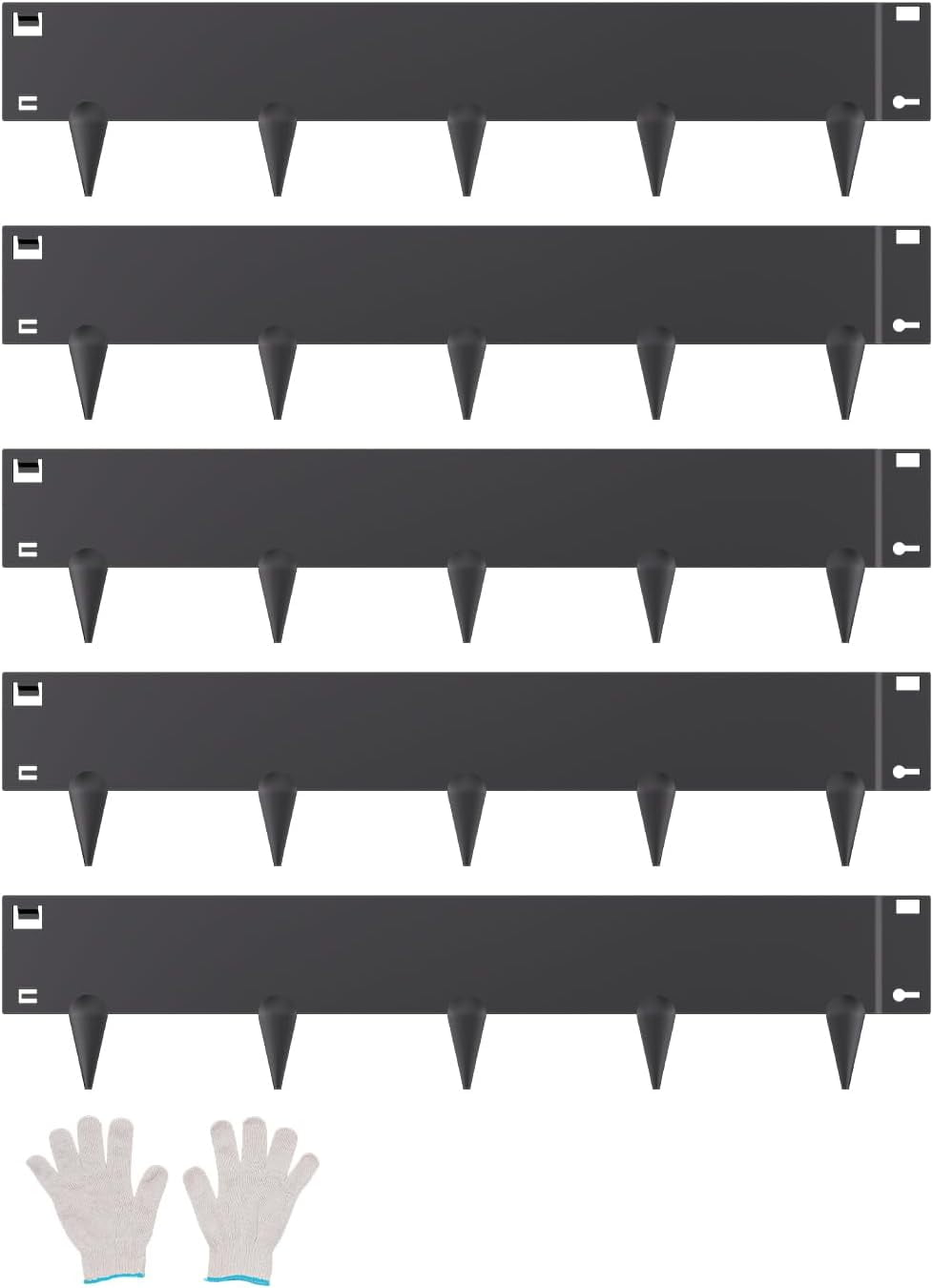 Steel Landscape Edging, 5 Packs 39 x 5 in Rust-Resistant Metal ...