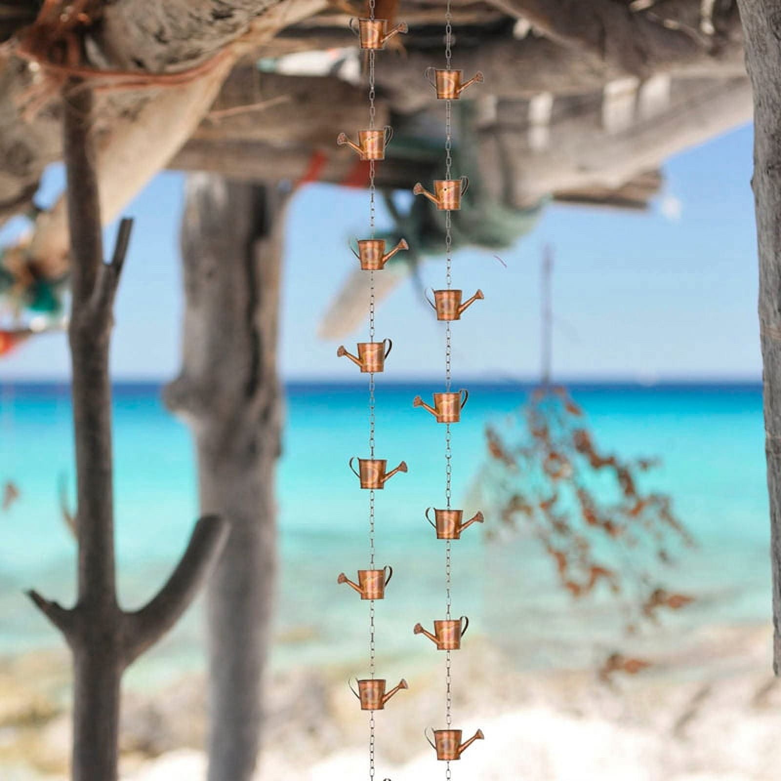 Steel Leaf Rain Chain, Garden Gift for Mom, Gutters, Rain Catcher for ...