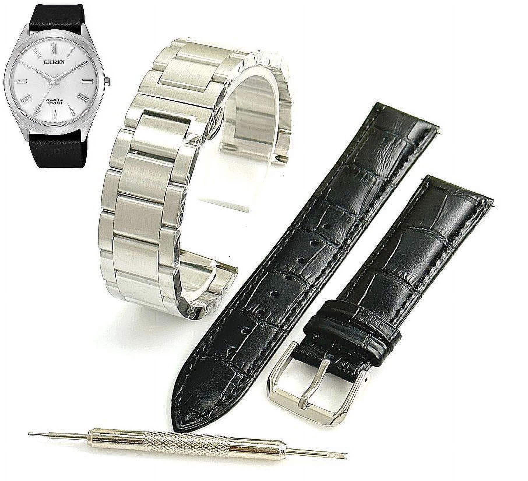 Steel & Leather Replacement Watch Band Citizen BJ6520-15A 15E 82A E031-R011553 - Walmart.com