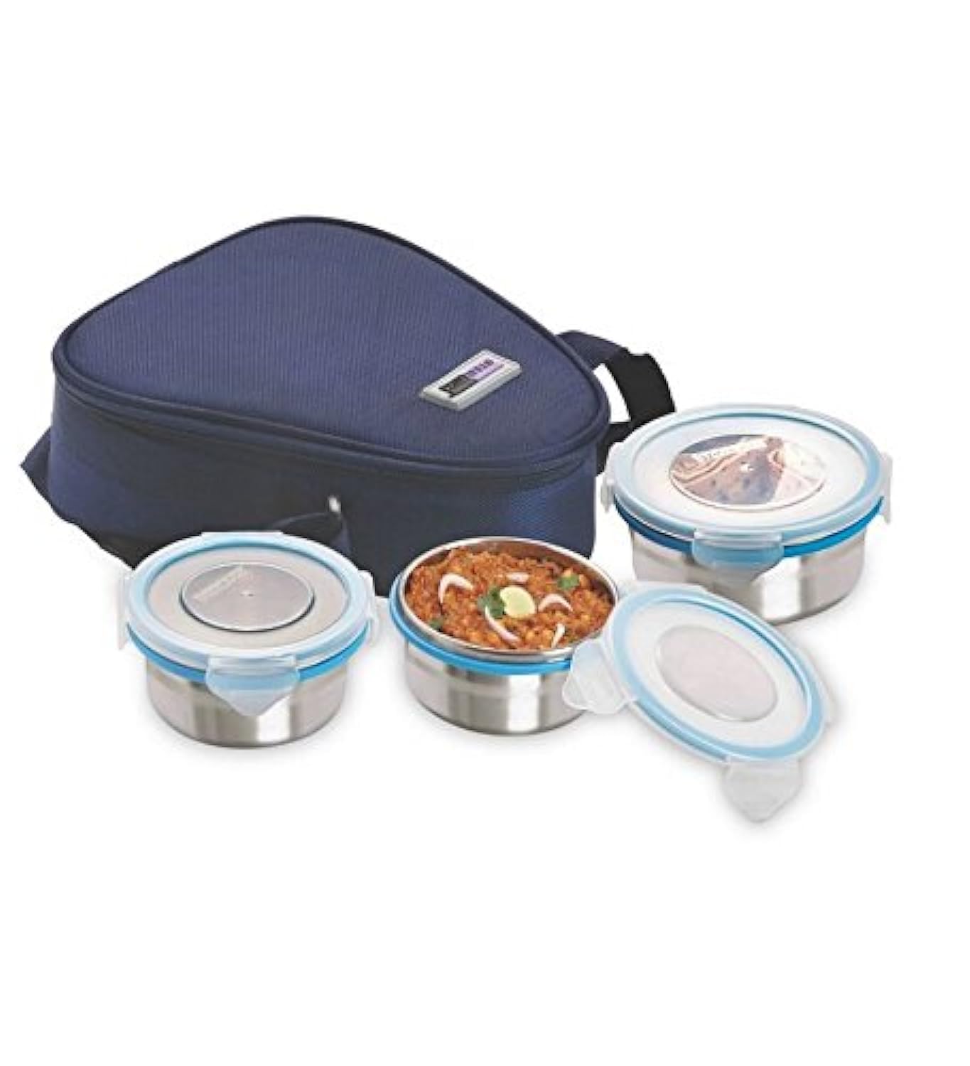 Steel Lock HL- 1261 Airtight 3 pc (200 ml x2 & 400ml x 1) Lock Steel ...