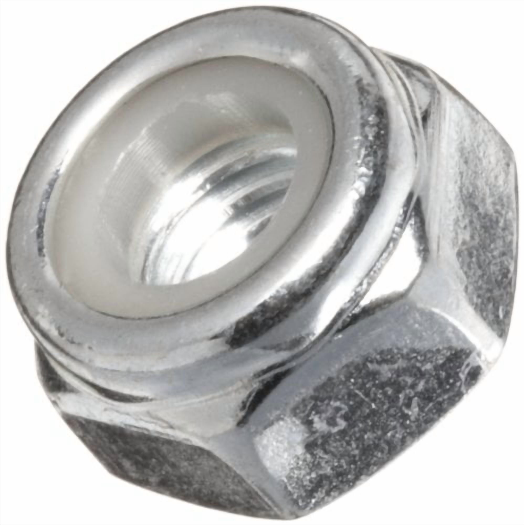 Steel Lock Nut, Zinc Plated Finish, #12-24 Threads (Pack of 100 ...