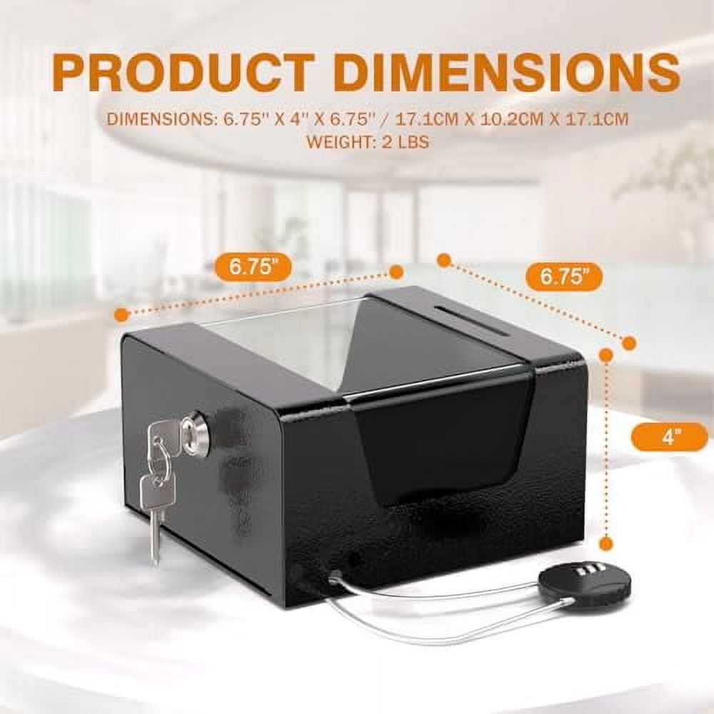 Steel Locking Tip Box - Heavy Duty Secure Tip Jar with Combination ...