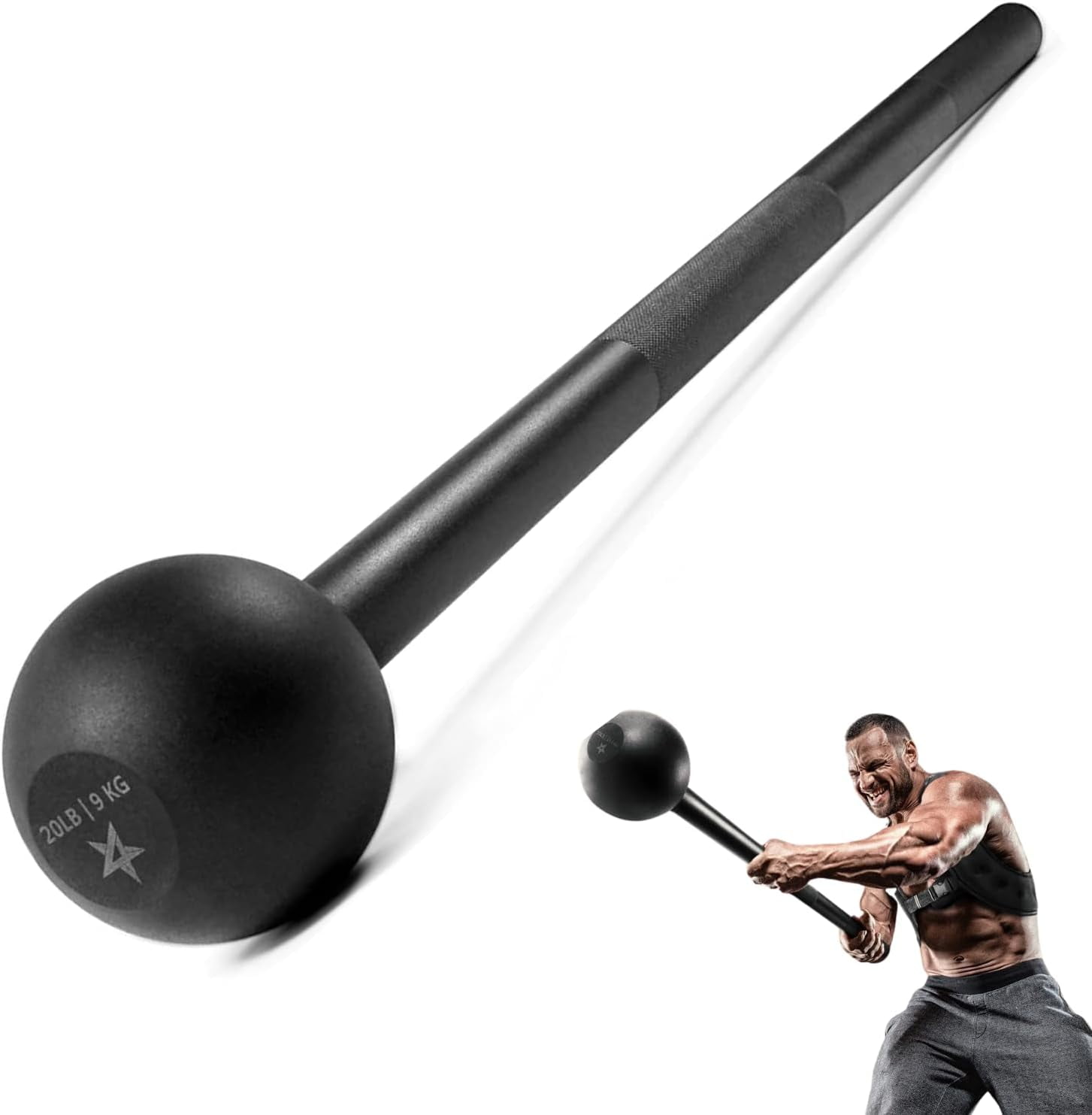Steel Mace Bell for Strength Training - Support Full Body, Muscles ...