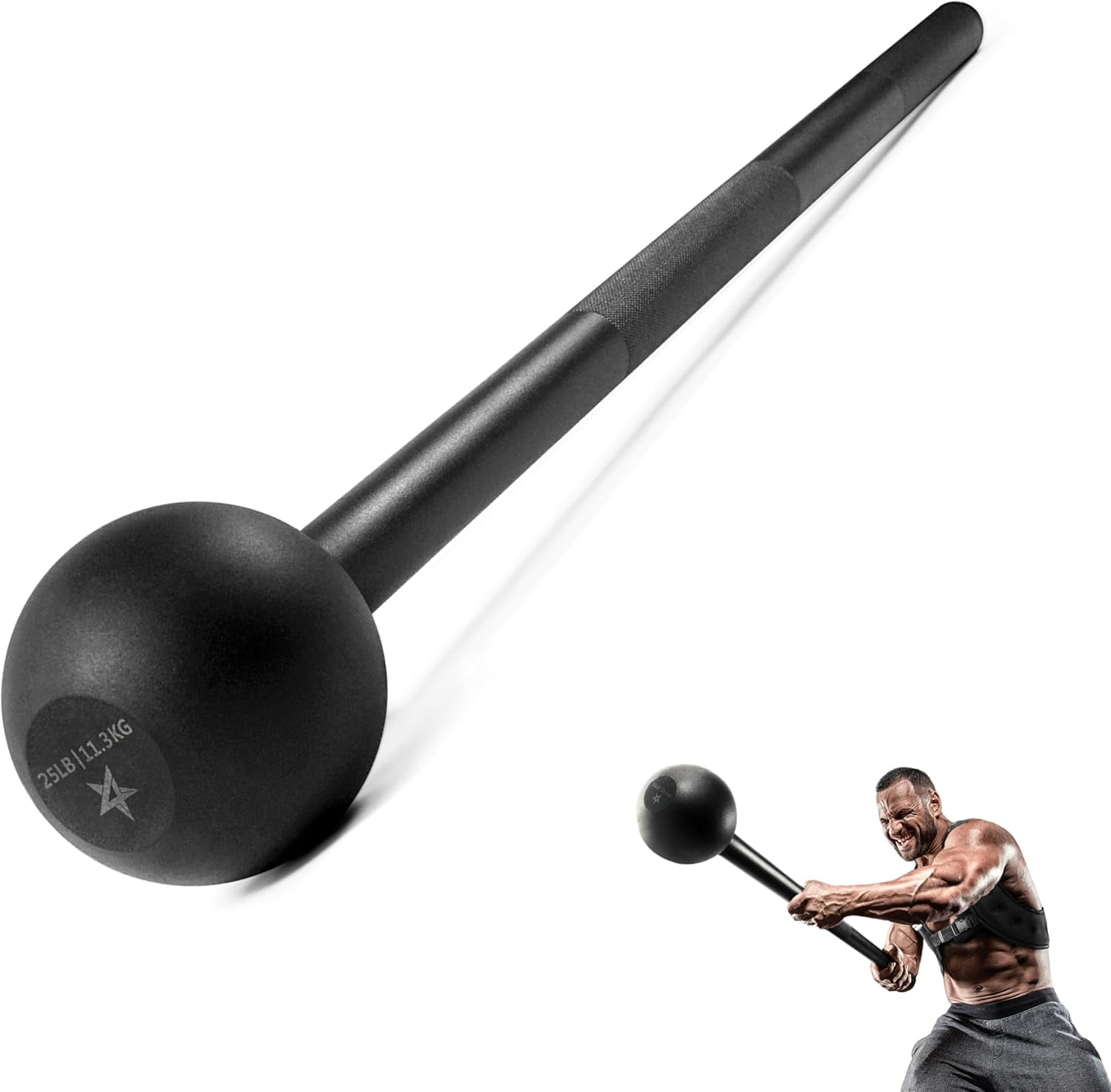 Steel Mace Bell for Strength Training - Support Full Body, Muscles ...