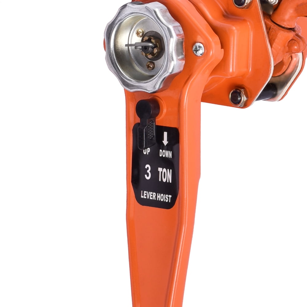 Steel Manual Ratchet Hoist 3 Ton 3M - Anti-Slip Lever Puller with ...