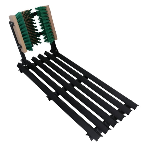 Steel Mat Scraper & Boot Brush Shoe Welly Scrub Muck Mud Door Farm Yard ...