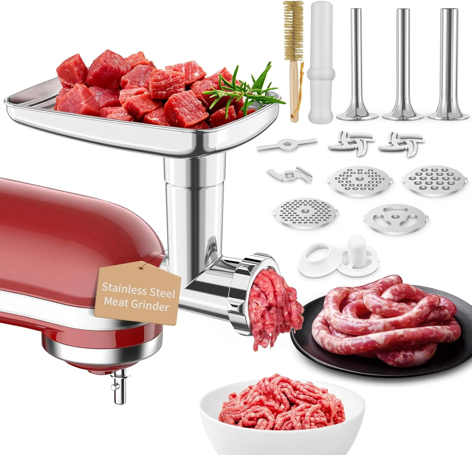 Steel Meat Grinder Attachments for Mixers, Meat Grinder, Sausage ...