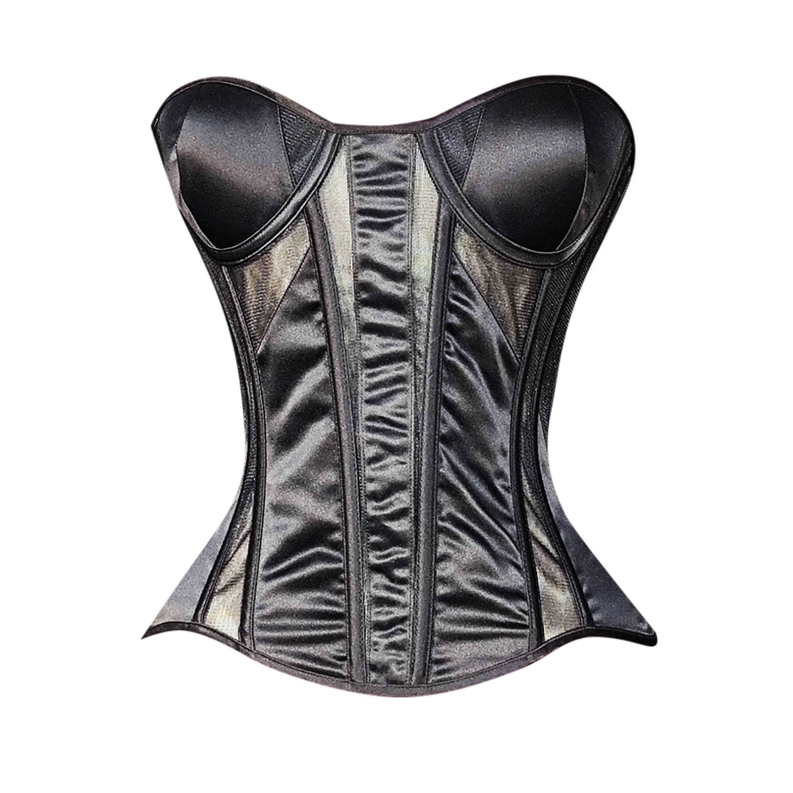 Steel Mesh Corset Wedding Dress Base See Through Back Tie Corset ...