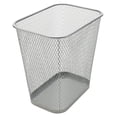 Steel Mesh Rectangular Open Top Waste Basket Bin Trash Can for Office ...