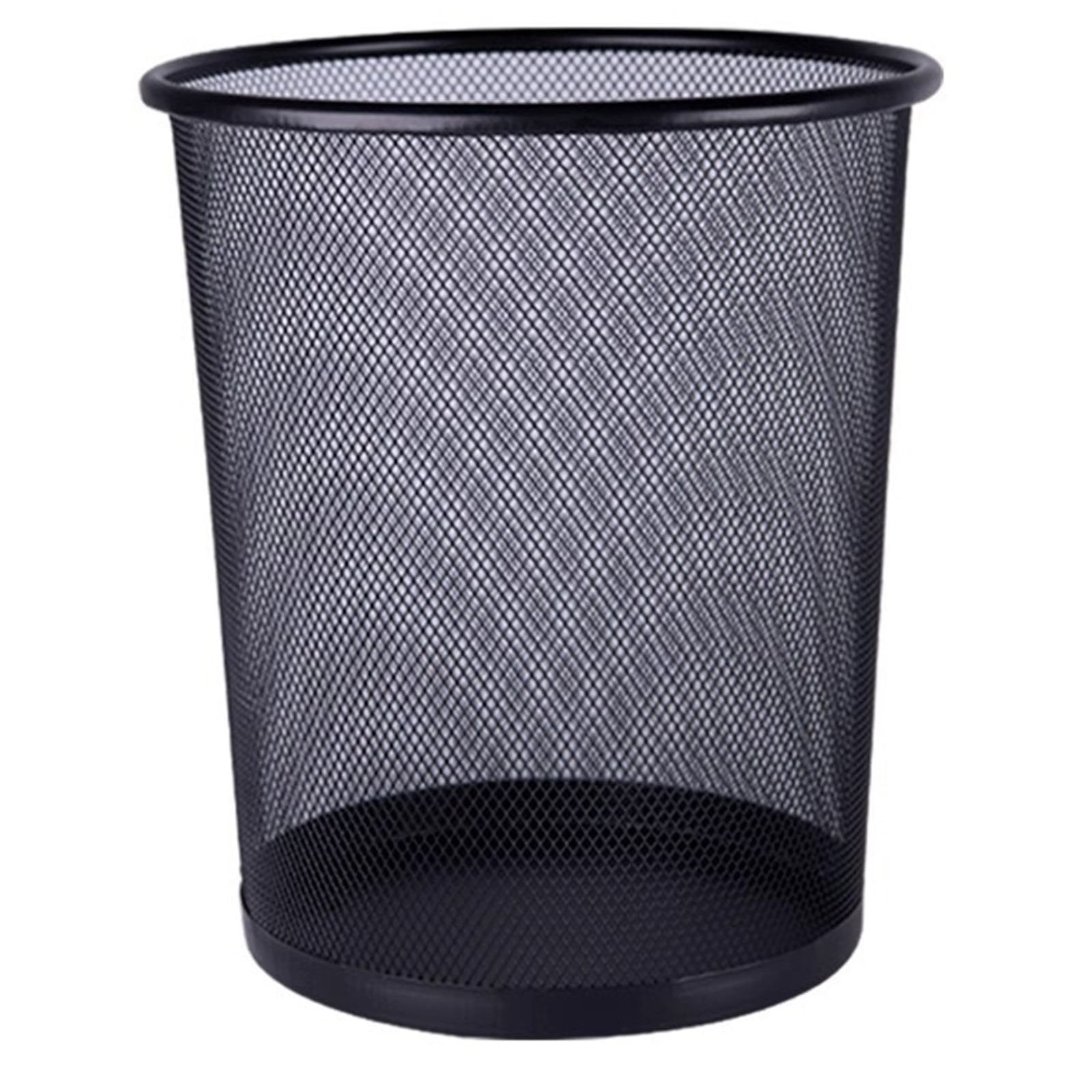 Steel Mesh Round Trashcan Wastebasket for Trash or Recycle in The Home ...