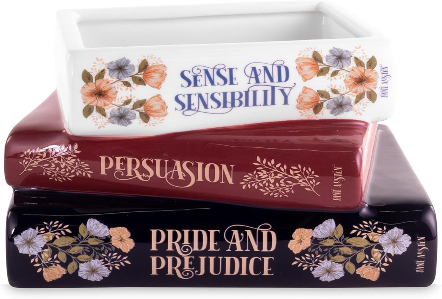 Steel Mill & Co Original Small Book-Shaped Decorative Planter, Ceramic ...