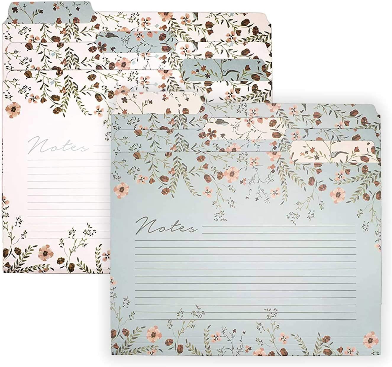 Steel Mill & Co Thick Sturdy File Folders Decorative, Set of 6 with ...
