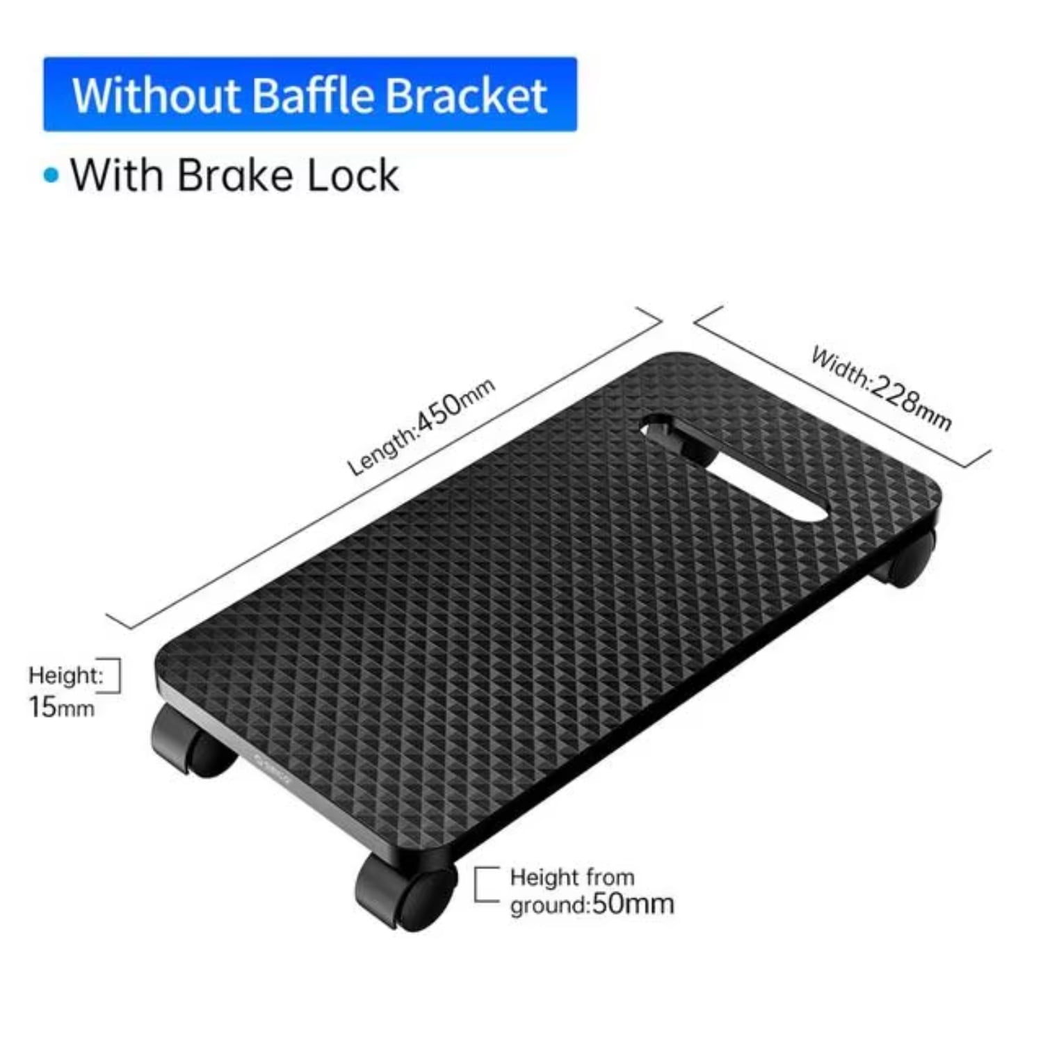 Steel Mobile CPU Stand with Locking Casters - Sturdy Computer Tower ...