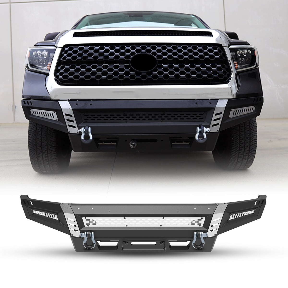 Steel Modular Front Bumper+Side Wings+Winch Plate For 2014-2021 Toyota ...