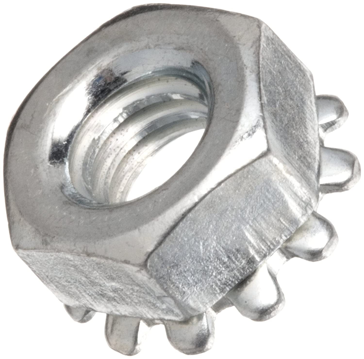 Steel Nut, Zinc Plated Finish, Right Hand Threads, #6-32 Threads (Pack ...