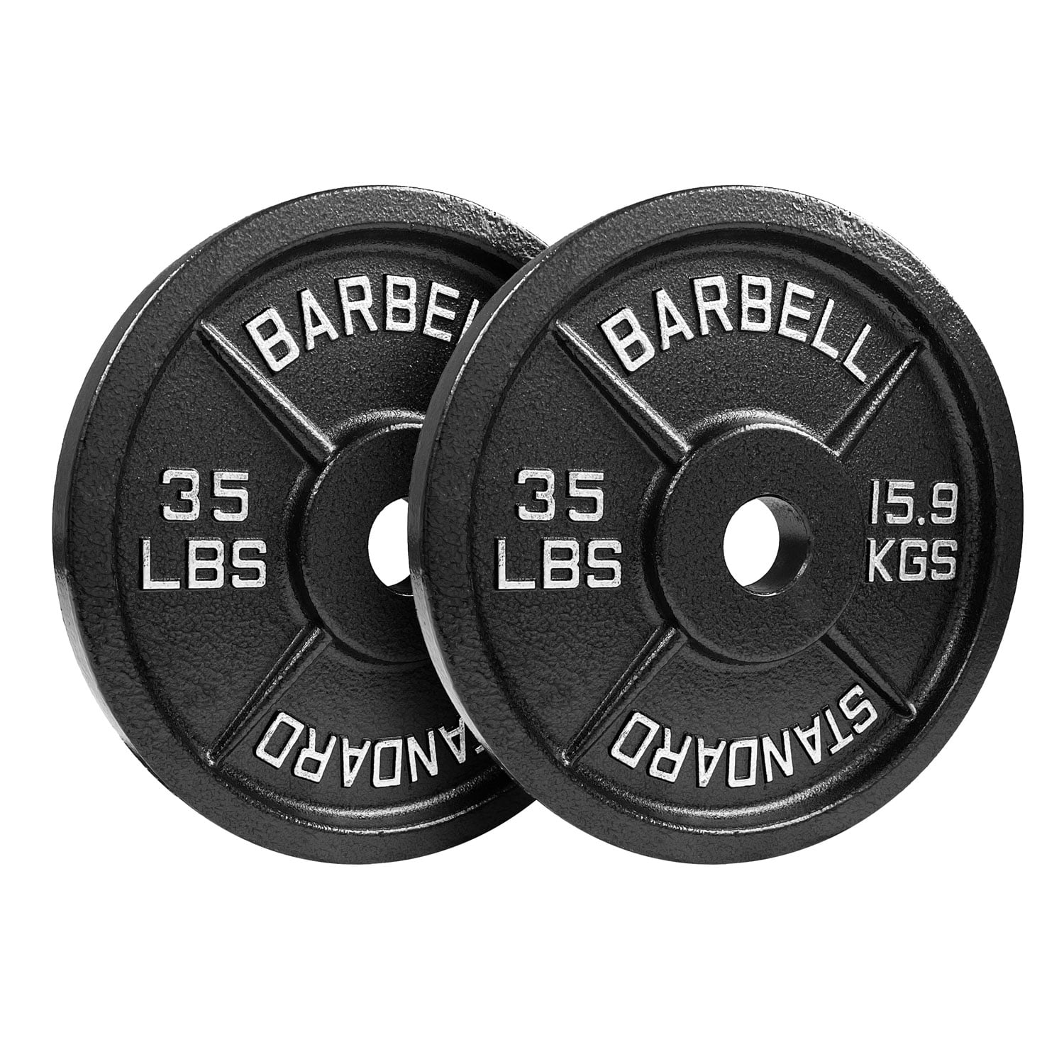 Steel Olympic Plates - 35lb Pair - Walmart.com