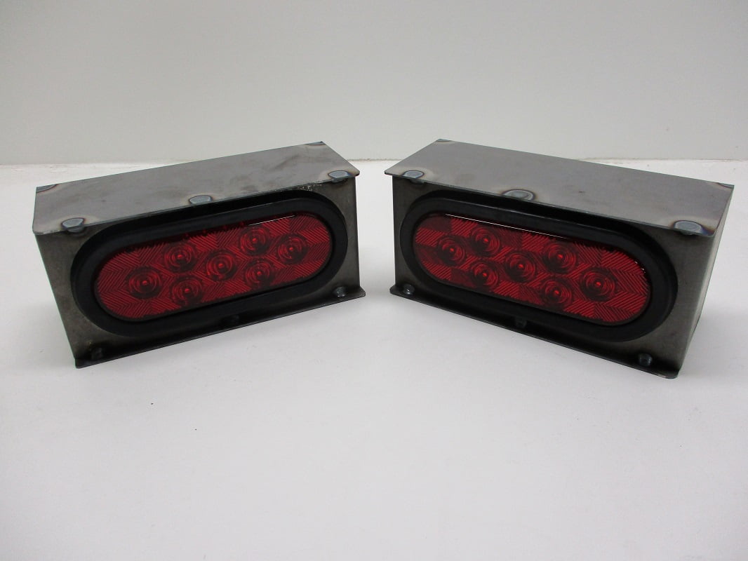 Steel Oval Mounting Boxes With 6 inch LED Oval Brake Stop Turn Tail ...