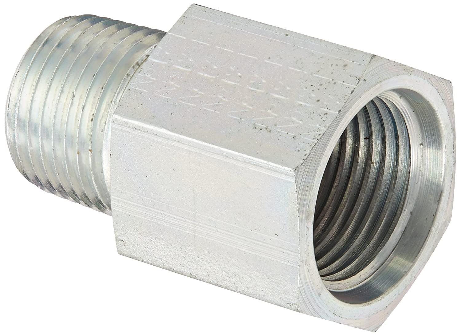 Steel Pipe Fitting, Adapter, 1/2" NPT Male x 5/8" Female Straight ...