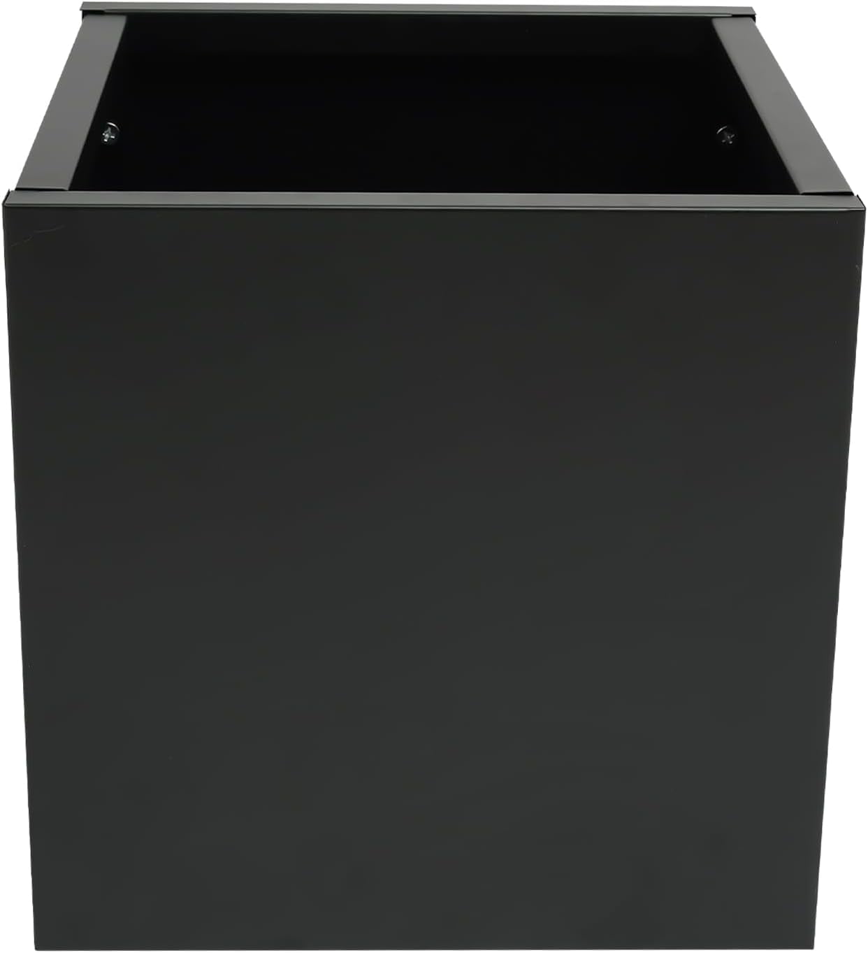 Steel Planter Box Black Metal Planter,16in Large Square Indoor Outdoor ...