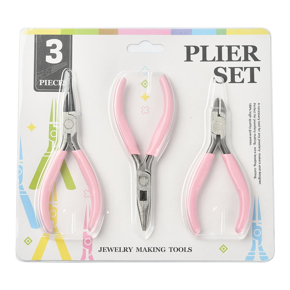 Steel Pliers Set with Plastic Handles including Side Cutter Pliers ...