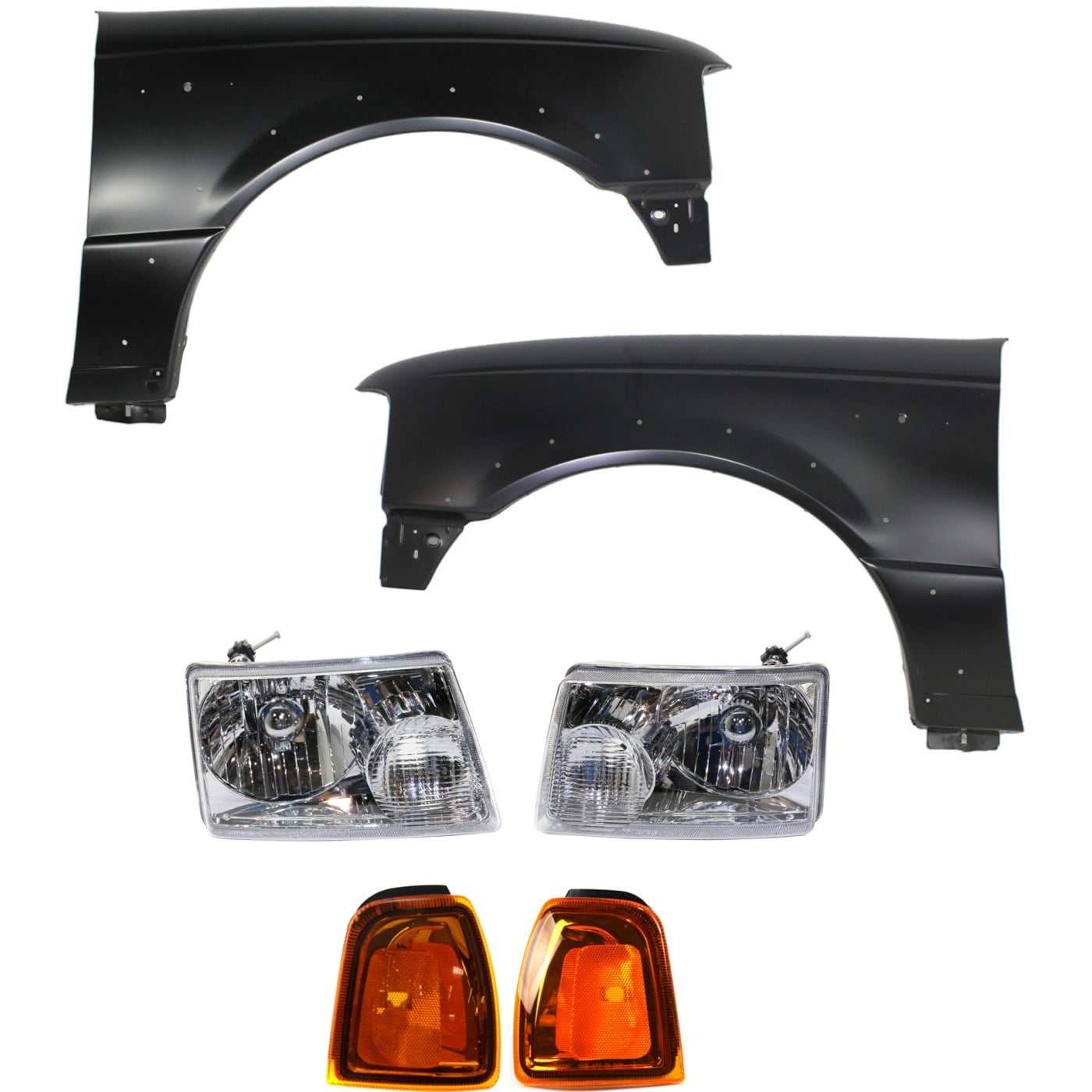 Steel Primed for Ford Fender Quarter Panels Left/Right Kit - Fitment ...