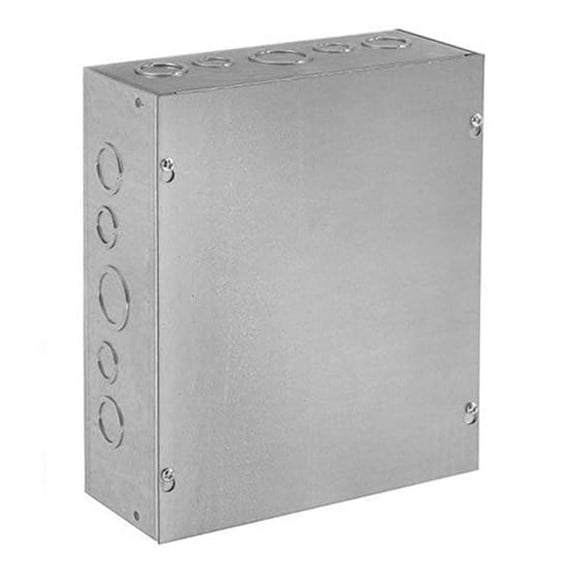 Steel Pull Box 18x12x4 - Electrical Junction Box, Gray, 16/14/12 Gauge ...