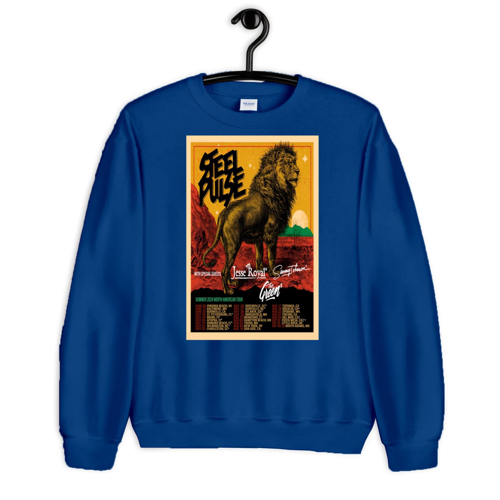 Steel Pulse Summer 2024 North American Tour Poster Shirt - Walmart.com