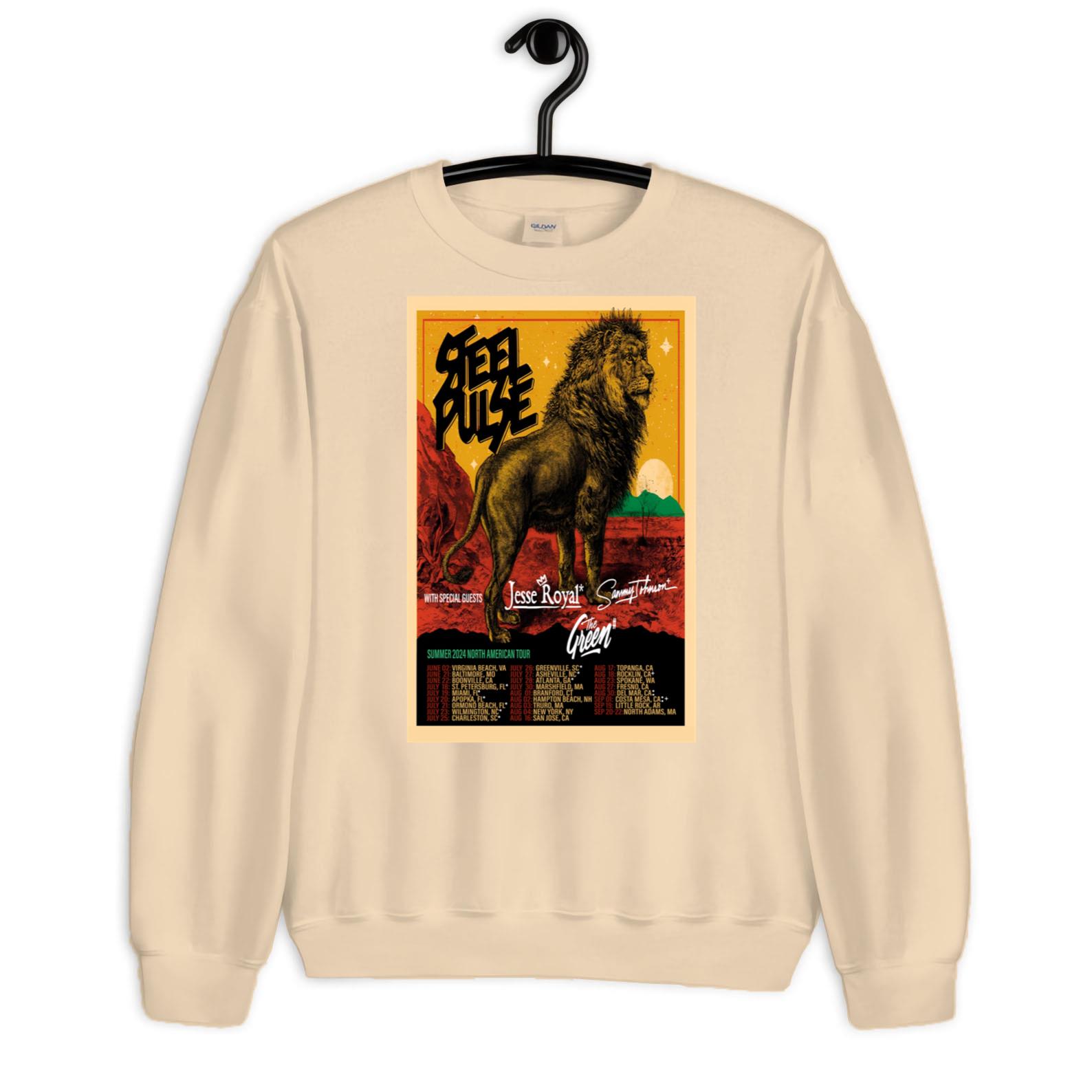 Steel Pulse Summer 2024 North American Tour Poster Shirt - Walmart.com