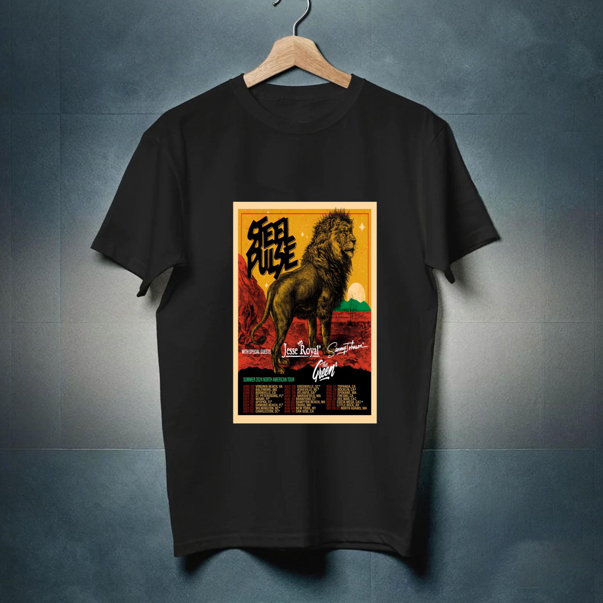 Steel Pulse Summer 2024 North American Tour Poster Shirt - Walmart.com