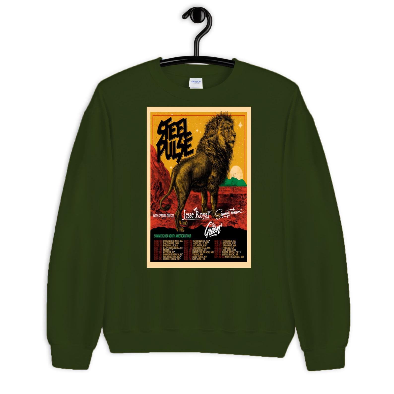Steel Pulse Summer 2024 North American Tour Poster Shirt - Walmart.com