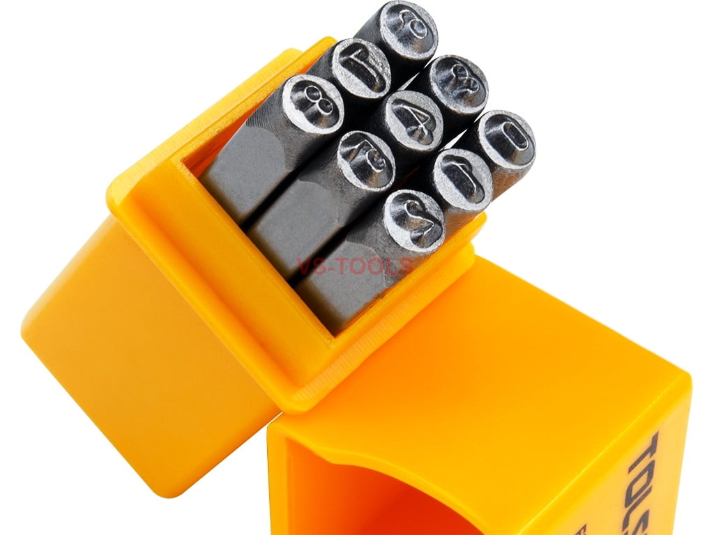 Steel Punch Stamp Die Set Metal Steel Tool Numbers 0-9 9Piece Set 3mm ...