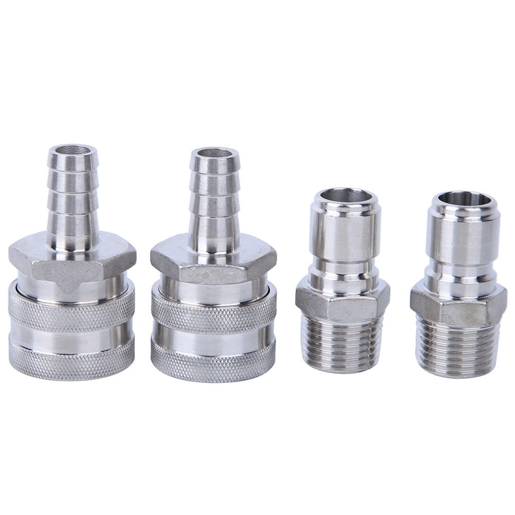 Steel Quick Disconnect,Beer Brewing Connector,4pcs G1/2in Male Thread ...