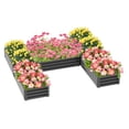 Steel Raised Garden Bed, Set of 5 Large Box Planters for Outdoor Plants ...
