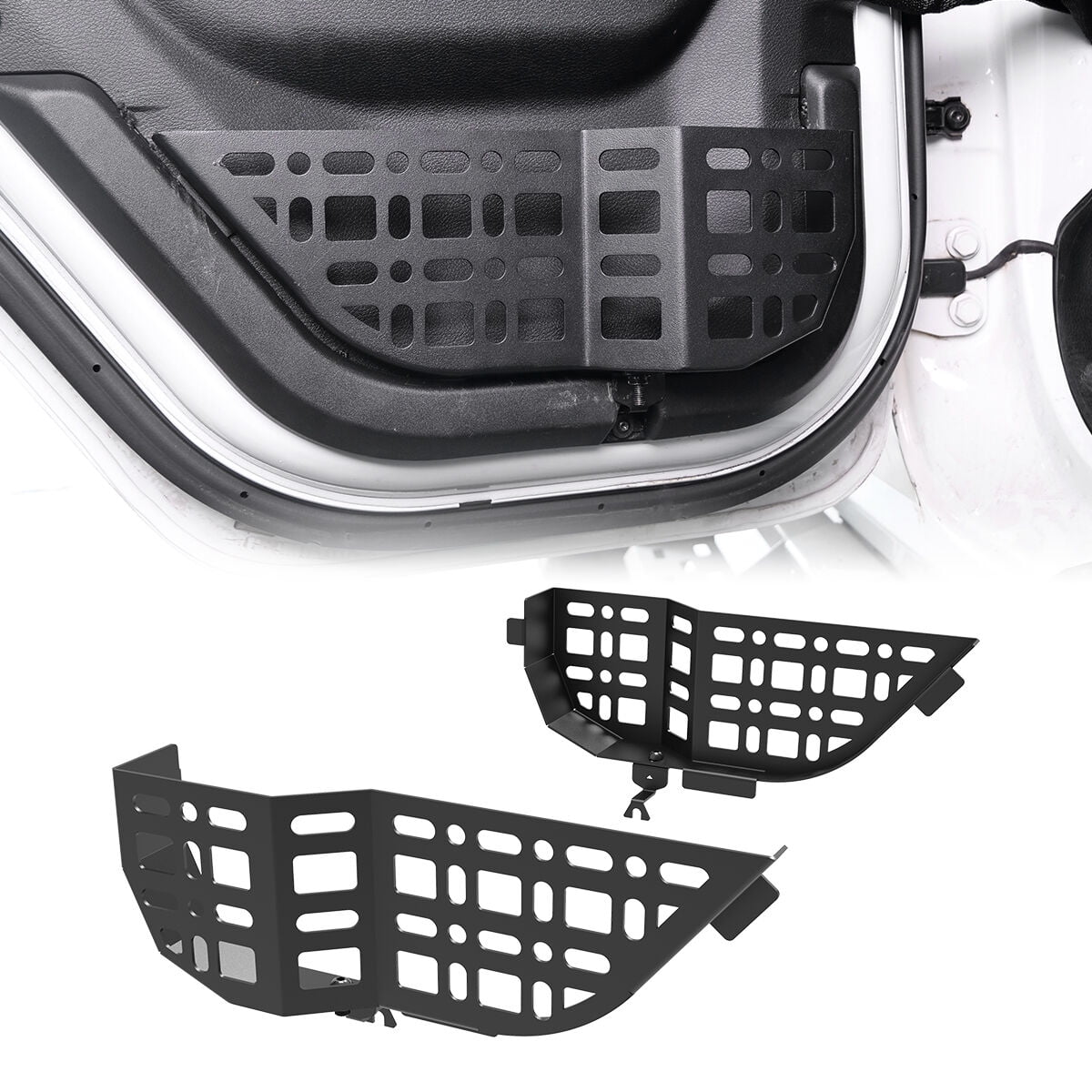 Steel Rear Door Pocket Molle Panels Fit For 2018-2025 Jeep Wrangler JL ...