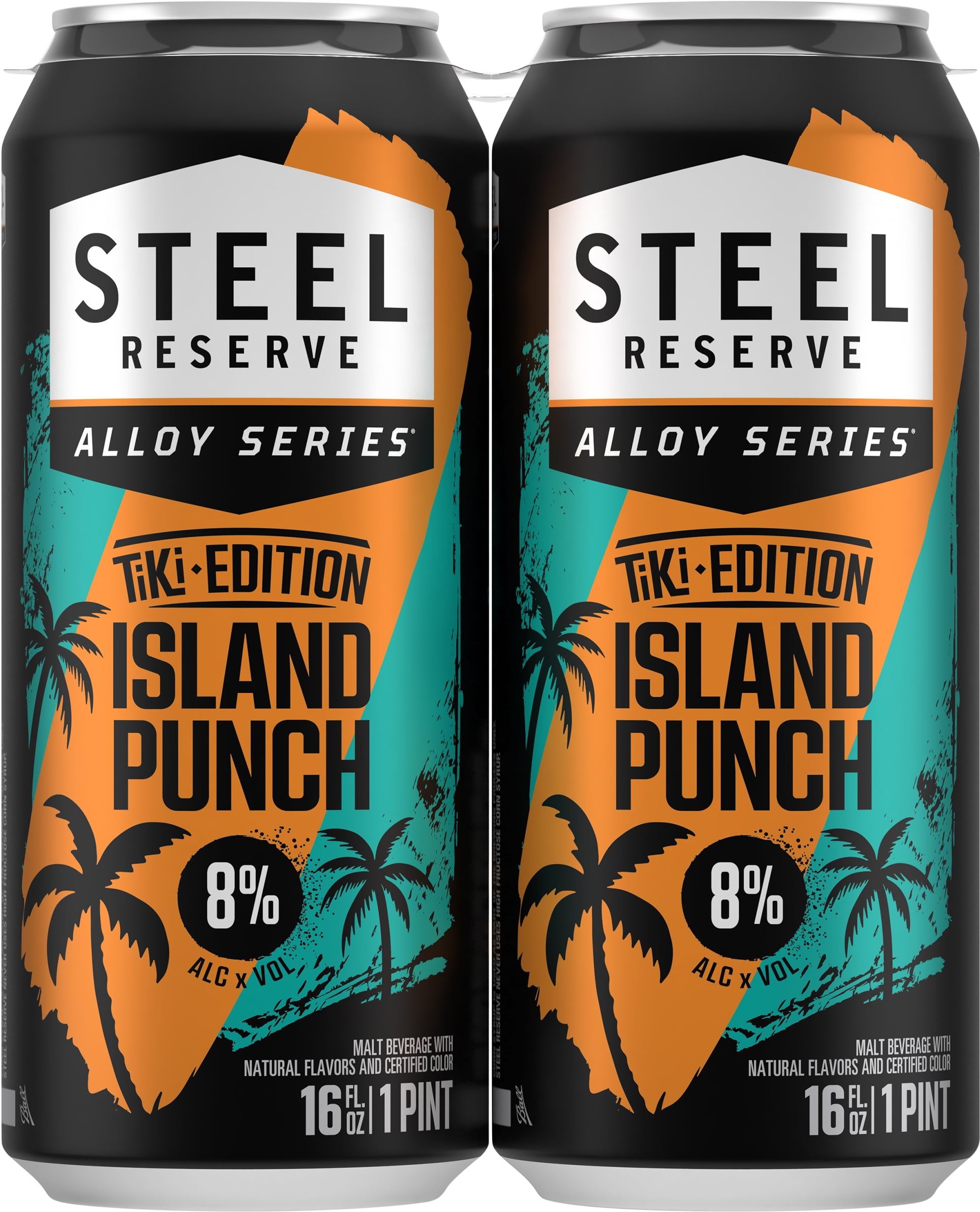 Steel Reserve Tiki Edition Island Punch, 4 Pack, 16 fl oz Aluminum Cans ...