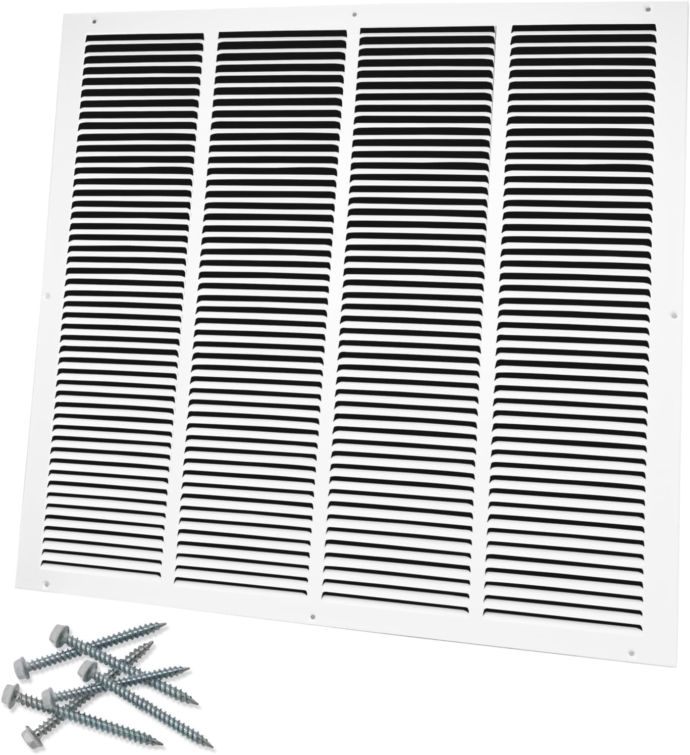 Steel Return Air Grille, 24"W X 24"H [Duct Opening Size], Air Return ...
