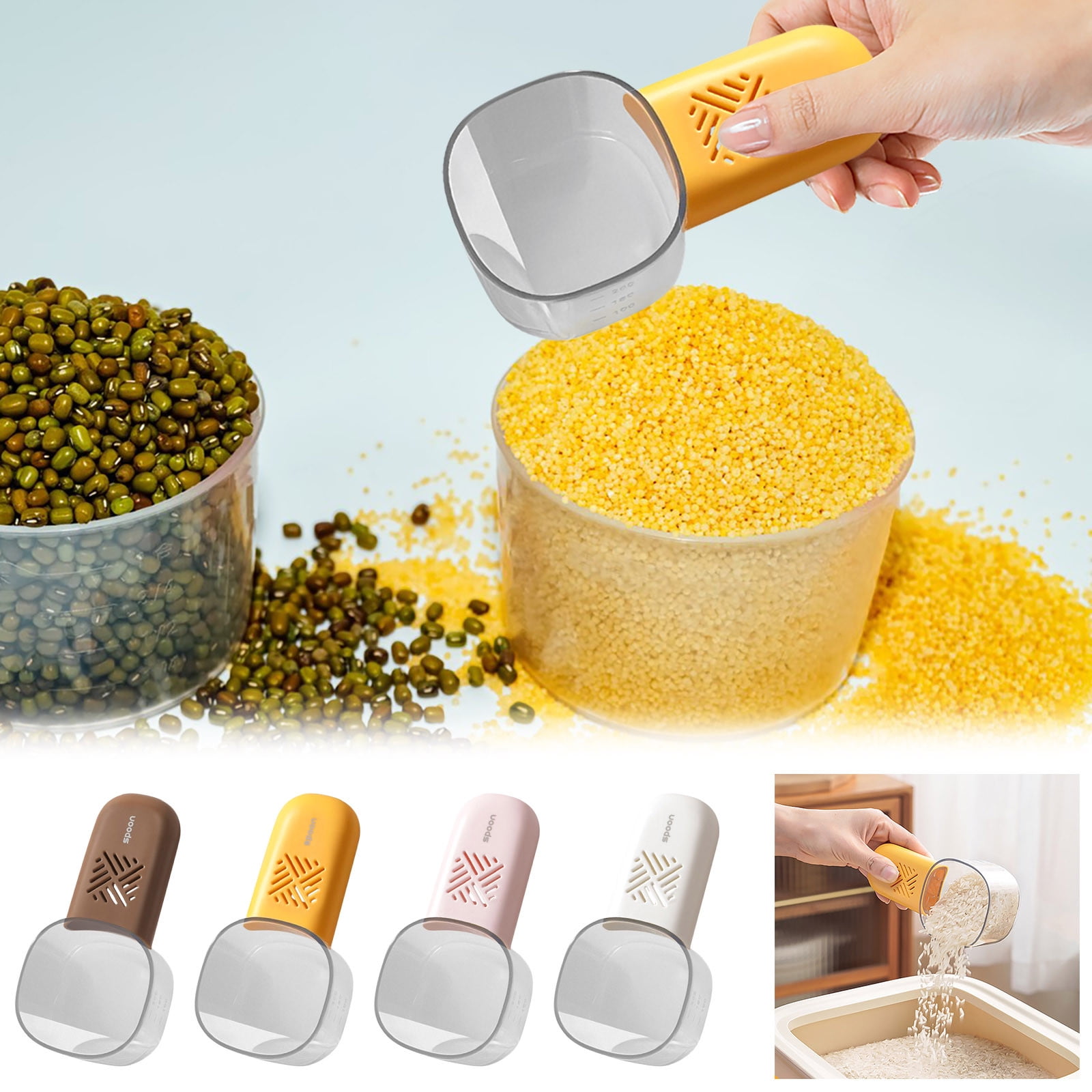 Steel Rice Scooping Spoon,Insect-Proof Digging Tool,Food-Grade Cereal ...