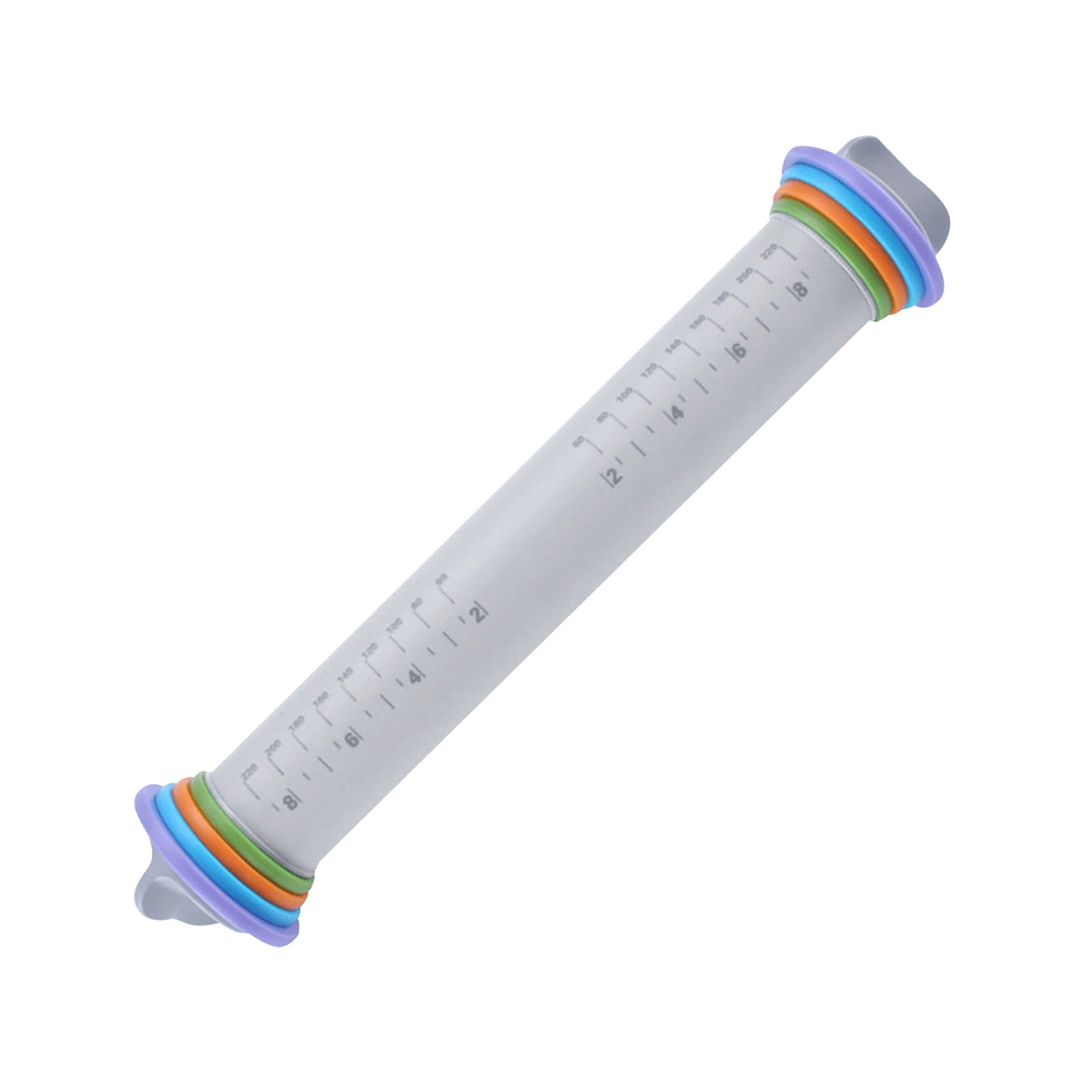 Steel Rolling Pin, with 4 Removable Rings and Mat for Baking, Home and ...