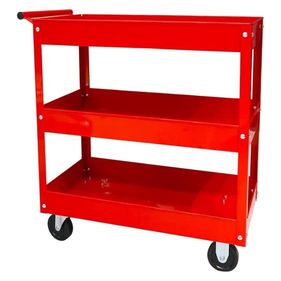 Steel Rolling Service Tool Cart with 3 Tires , Heavy Duty Utility Cart ...