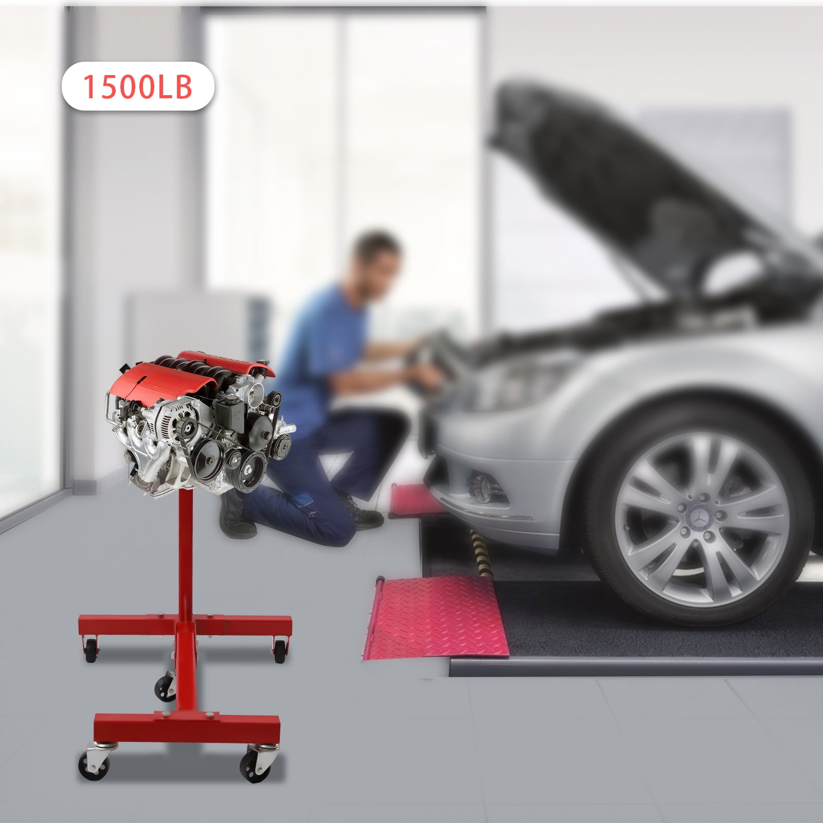 Steel Rotating Engine Stand 360 Degree Rotating Head 1500lbs Capacity ...