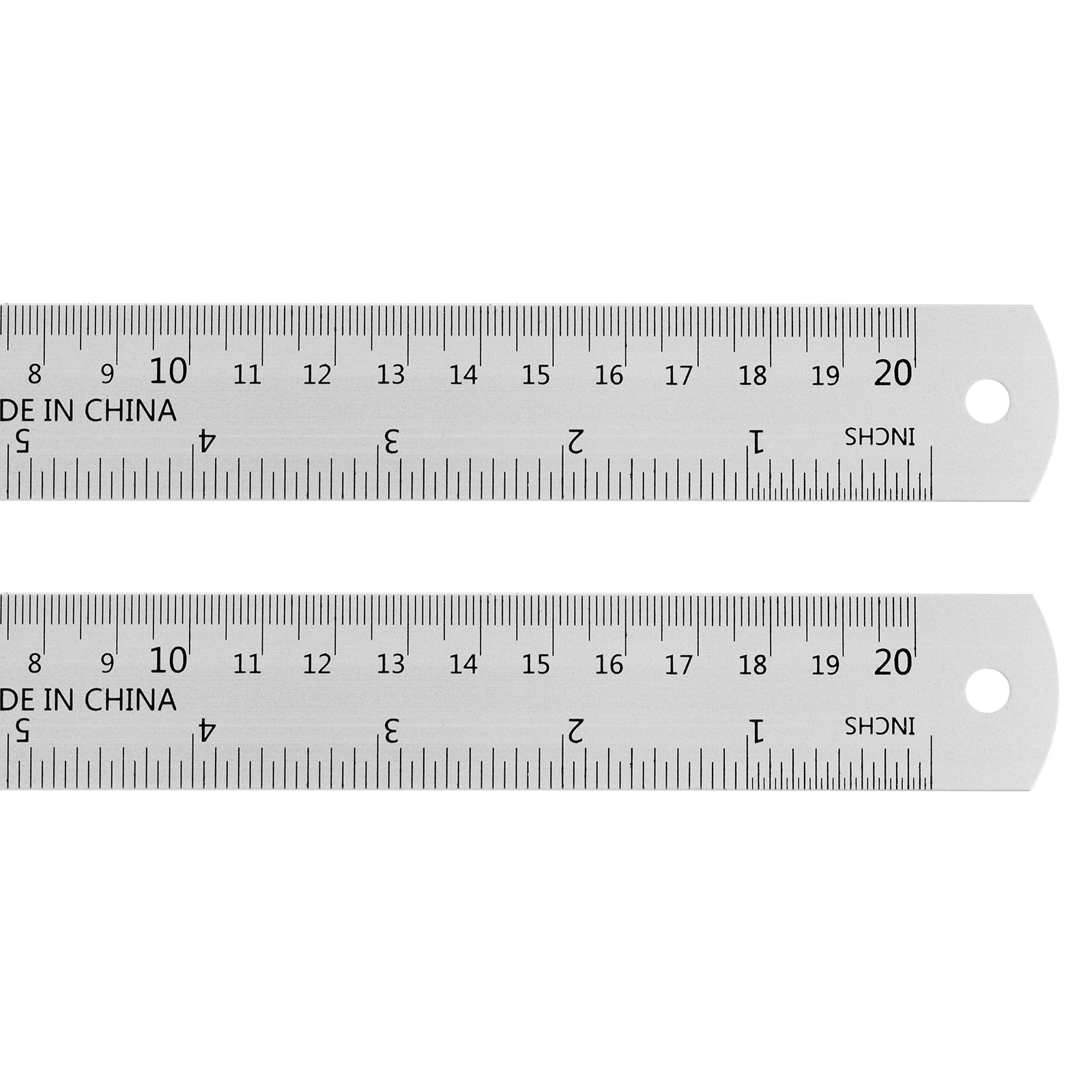 Steel Ruler 20cm 8 Inch Aluminum with Conversion Table, 2 Pieces ...