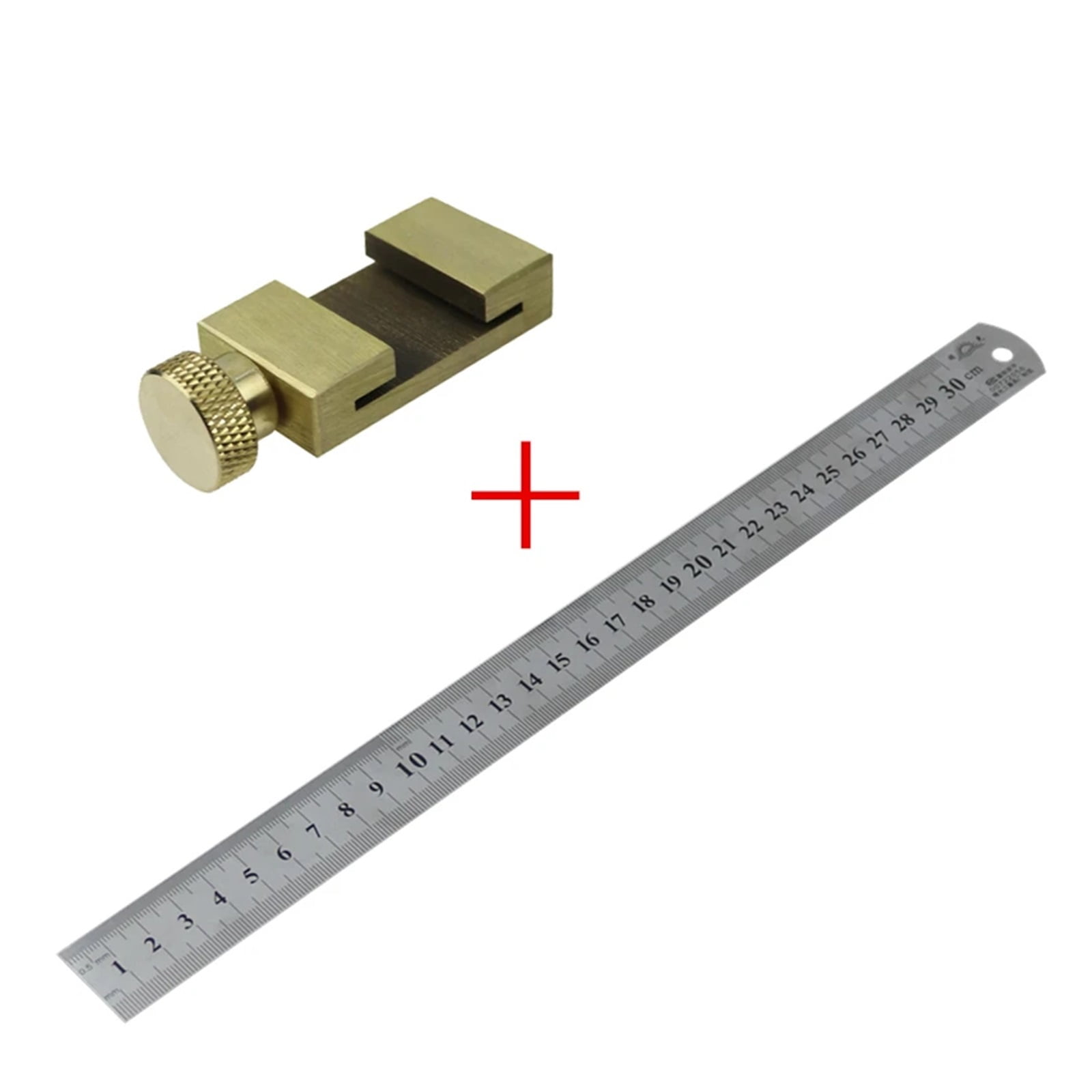 Steel Ruler Positioning Block Brass Angle Scriber Line Marking Gauge ...